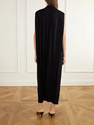 Tove Cape-effect Draped Jersey Maxi Dress