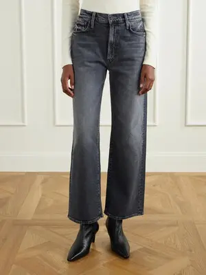 MOTHER Cropped Mid-rise Straight-leg Jeans
