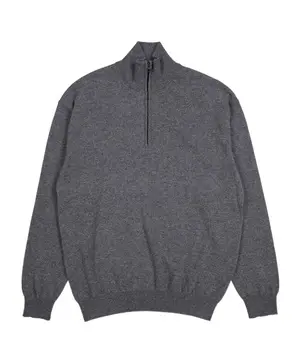 LISA YANG Quarter-zip Knitted Sweater - Grey
