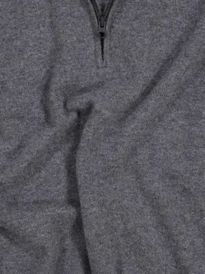 LISA YANG Quarter-zip Knitted Sweater - Grey