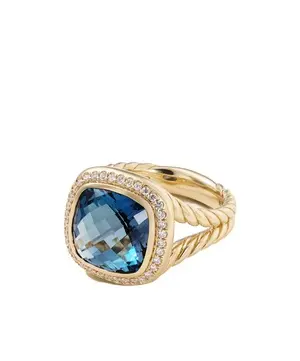 David Yurman 18-karat Gold, Topaz And Diamond Ring - No