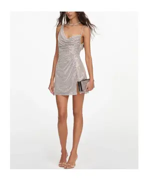 SELF-PORTRAIT A Bright Diamond Dress - Silver
