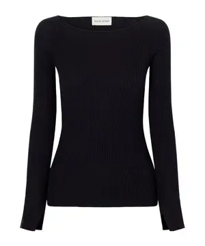HIGH SPORT Ribbed Cotton And Cashmere-blend Sweater - Black