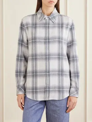 GOD'S TRUE CASHMERE Cloud Light Tartan Cashmere Shirt