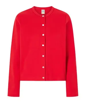 FLORE FLORE Organic Cotton-jersey Cardigan - Red