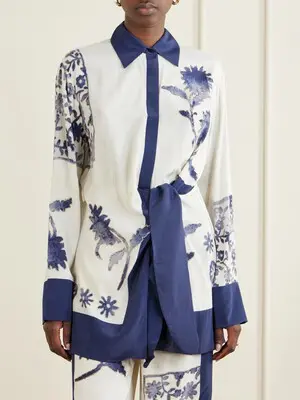 SIR. Phillipa Printed Georgette Shirt