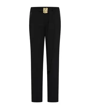 Marella Casual Trousers With Metal Buckle Details
