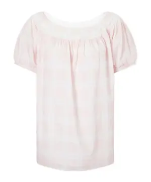 Posse Lace-trimmed Checked Cotton Blouse