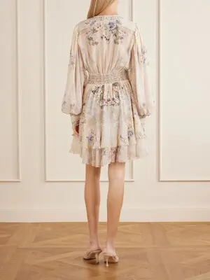 Camilla Printed Embellished Silk-chiffon Midi Dress