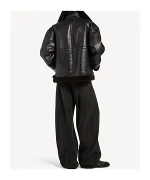 Balenciaga Oversized Shearling-collar Jacket
