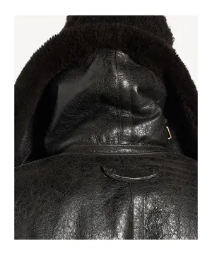 Balenciaga Oversized Shearling-collar Jacket