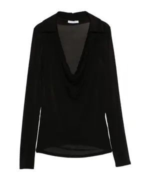 Patrizia Pepe Long-sleeved Top - Black
