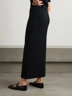 Arch4 Lisa Ribbed Cashmere Maxi Skirt