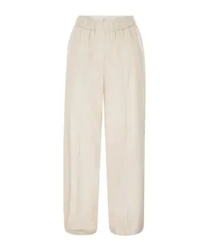 Peserico Casual Pants With An Elastic Waistband - Beige