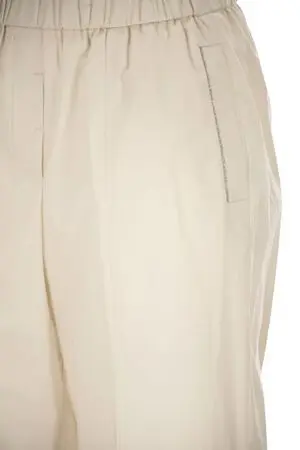 Peserico Casual Pants With An Elastic Waistband - Beige