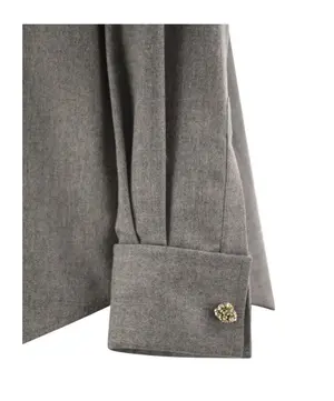 Fabiana Filippi Crystal-embellished Flannel Shirt