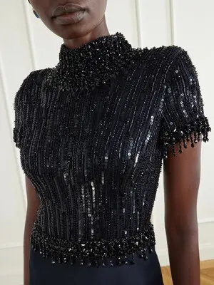 Jenny Packham Beaded Satin Gown