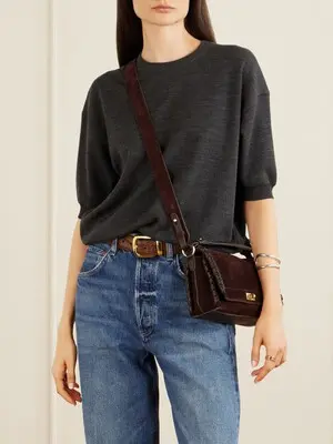 ANYA HINDMARCH Mortimer Suede Leather Bag