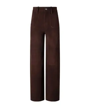 FRAME Suede Wide-leg Pants