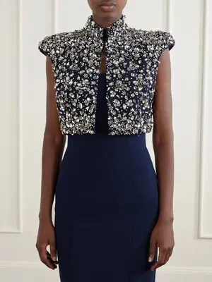 Jenny Packham Crystal Embellished Blazer