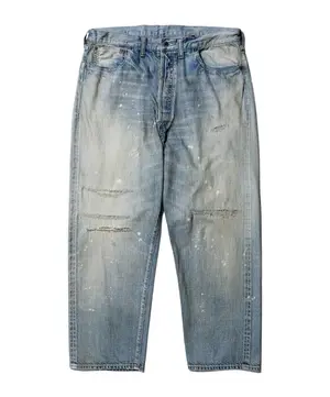 A.PRESSE 37 Washed Wide Denim Pants - Gray