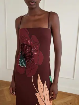 Johanna Ortiz Petals Strapless Maxi Dress