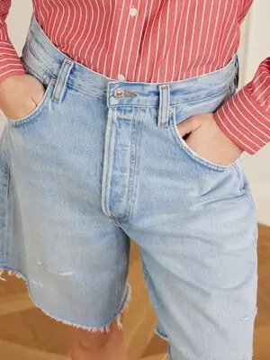 Citizens Of Humanity Ayla Frayed Denim Shorts - No