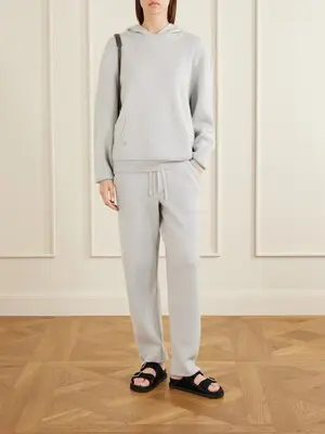 GOD'S TRUE CASHMERE Zinc Cashmere Straight-leg Drawstring Pants