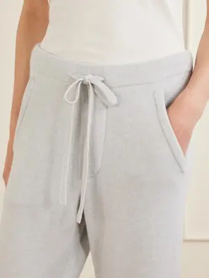 GOD'S TRUE CASHMERE Zinc Cashmere Straight-leg Drawstring Pants