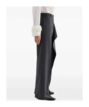 JIL SANDER Fil-à-fil Wool Trousers