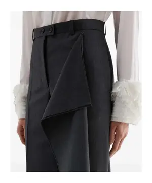 JIL SANDER Fil-à-fil Wool Trousers