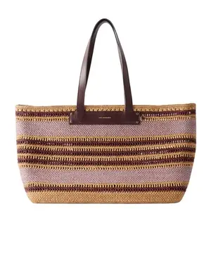 ANYA HINDMARCH Striped Raffia Tote - No