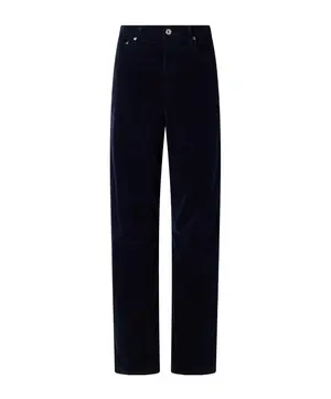Citizens Of Humanity Long Cotton-corduroy Mid-rise Barrel-leg Pants - Black
