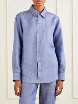 GOD'S TRUE CASHMERE Linen-denim Shirt