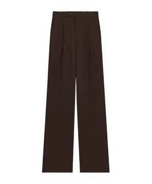 Saint Laurent Pants In Chalk-stripe Crepe