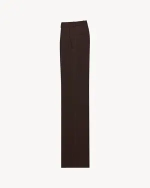 Saint Laurent Pants In Chalk-stripe Crepe