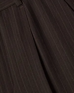 Saint Laurent Pants In Chalk-stripe Crepe