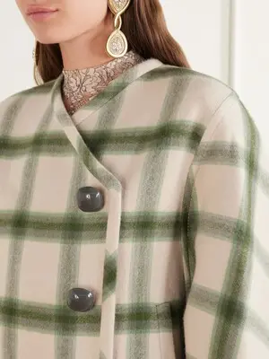 Valentino Garavani Caban In Macro Window With Shearling
