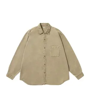 A.PRESSE Button-down Chest-pocket Shirt - Beige