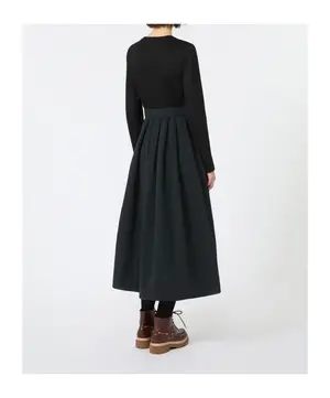 Max Mara Jacquard Jersey And Taffeta Dress