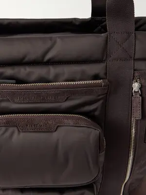 ANYA HINDMARCH Travel Leather-trimmed Shell Weekend Bag