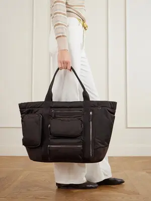 ANYA HINDMARCH Travel Leather-trimmed Shell Weekend Bag