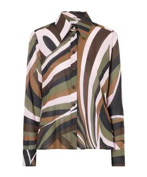 Emilio Pucci Printed Cotton-muslin Shirt - Multicolor
