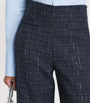 Sandro Tweed Flare Trousers