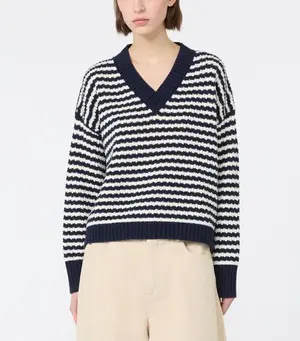 Max Mara Virgin Wool Stripe Sweater