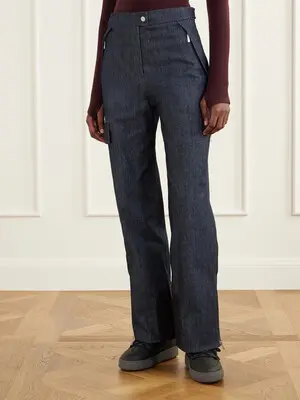 Cordova Zurs Denim-effect Shell Straight-leg Ski Pants - Blue