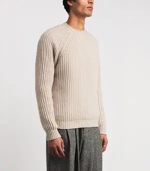 Sease Cashmere Ribbed Mock-neck Sweater