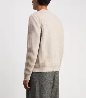 Sease Cashmere Ribbed Mock-neck Sweater