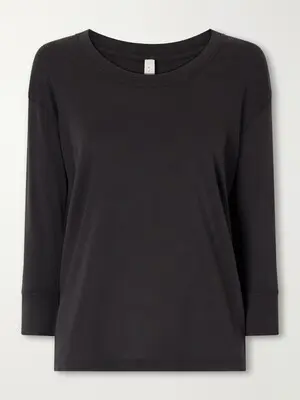 LAUREN MANOOGIAN Pima Cotton-jersey T-shirt - Black