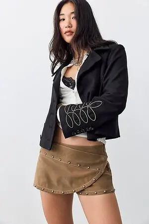 Free People Low Rider Studded Wrap Skort - Trailhead